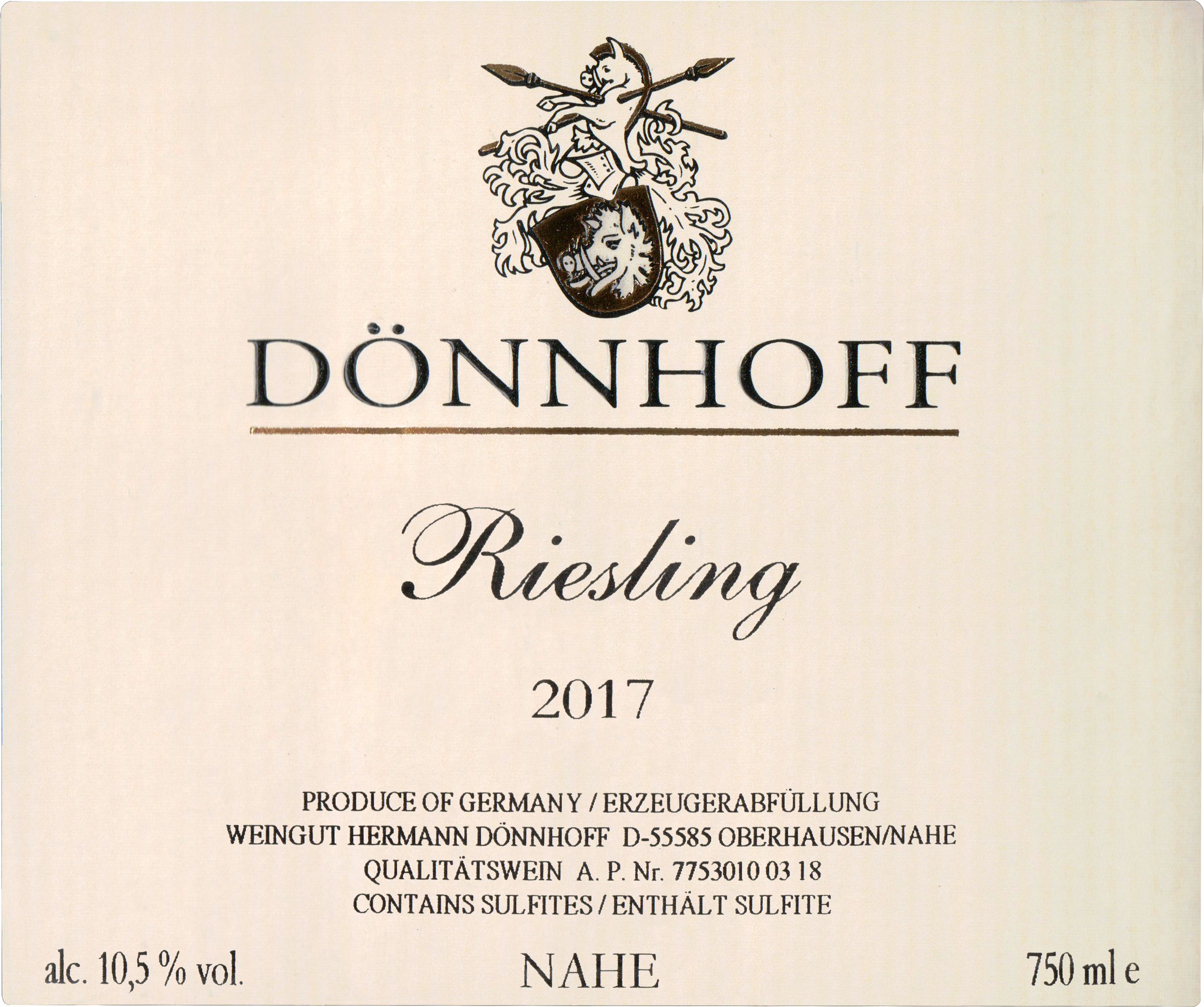 2017 Donnhoff Estate Riesling Nahe | Wine Library