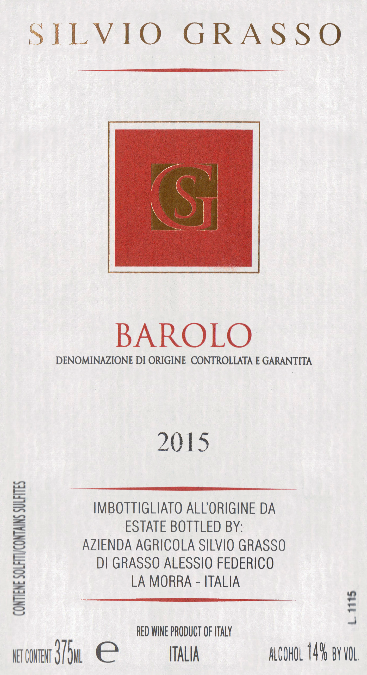 2015 Silvio Grasso Barolo | Wine Library