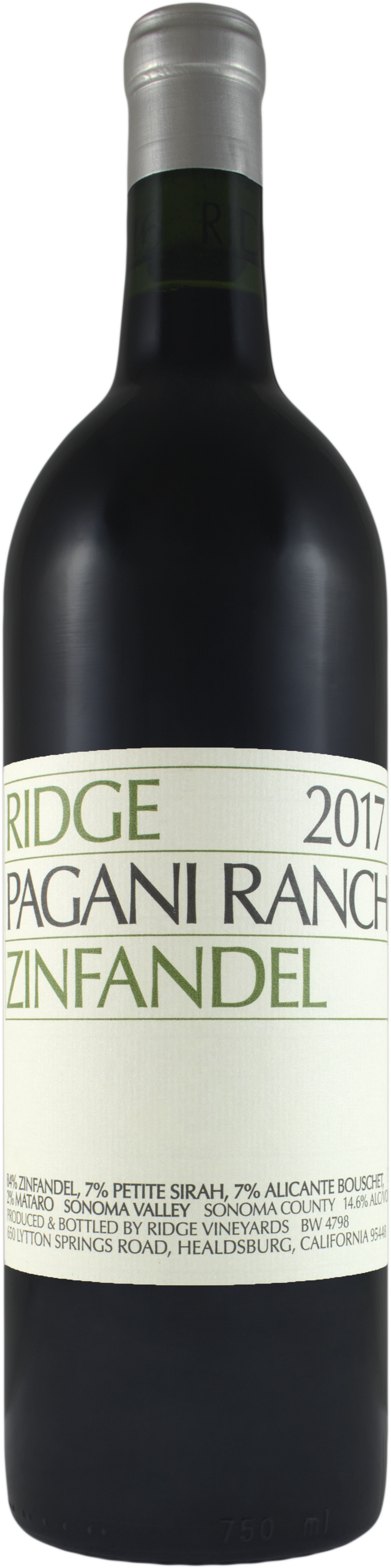 2017 Ridge Pagani Ranch Zinfandel | Wine Library