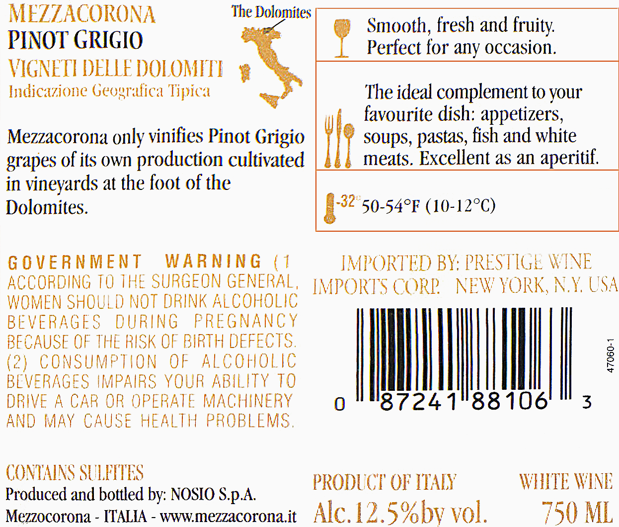 2010 Mezza Corona Pinot Grigio | Wine Library