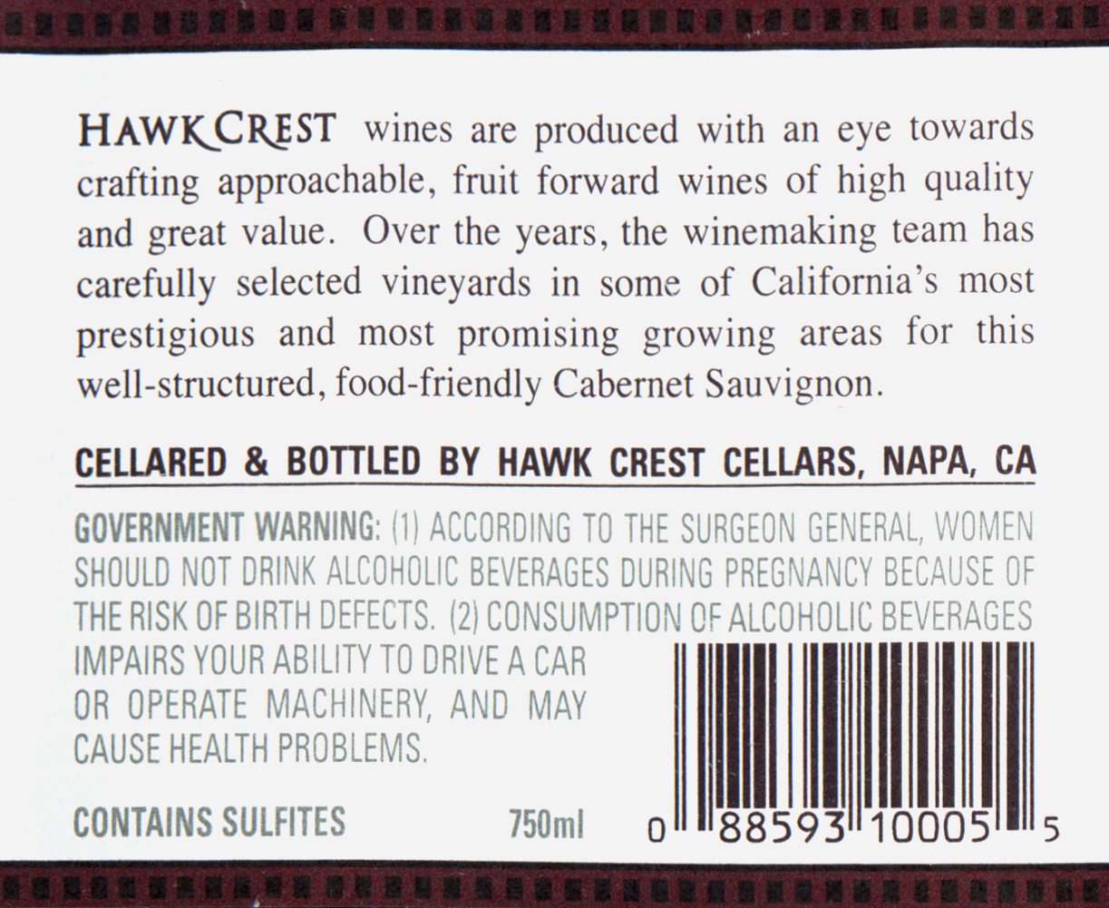 2006 Hawk Crest Cabernet Sauvignon | Wine Library