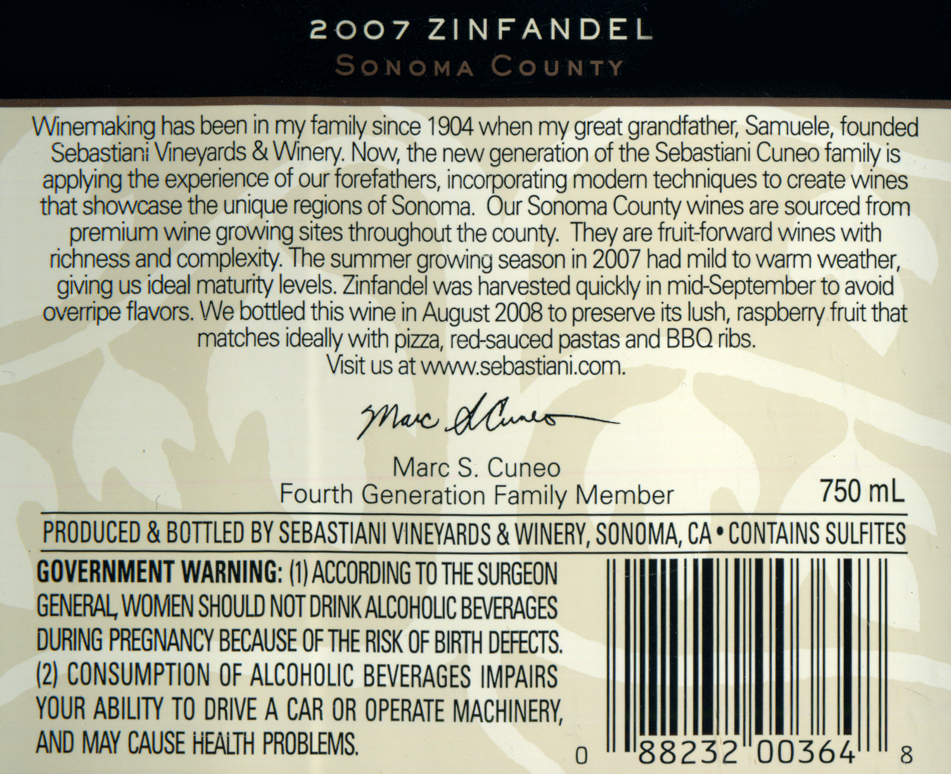 Sebastiani Sonoma Zinfandel | Wine Library