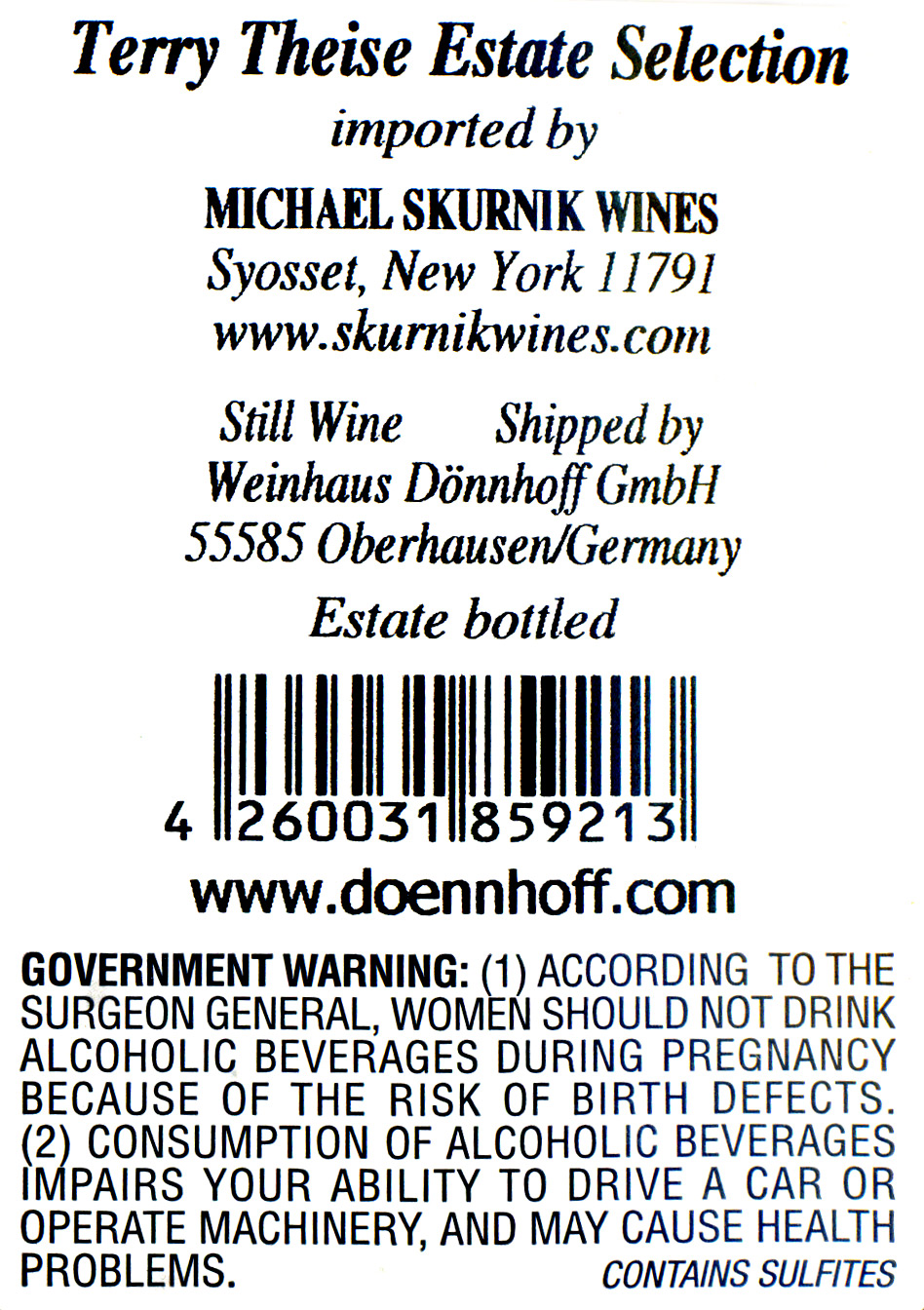 2009 Donnhoff Estate Riesling | Wine Library