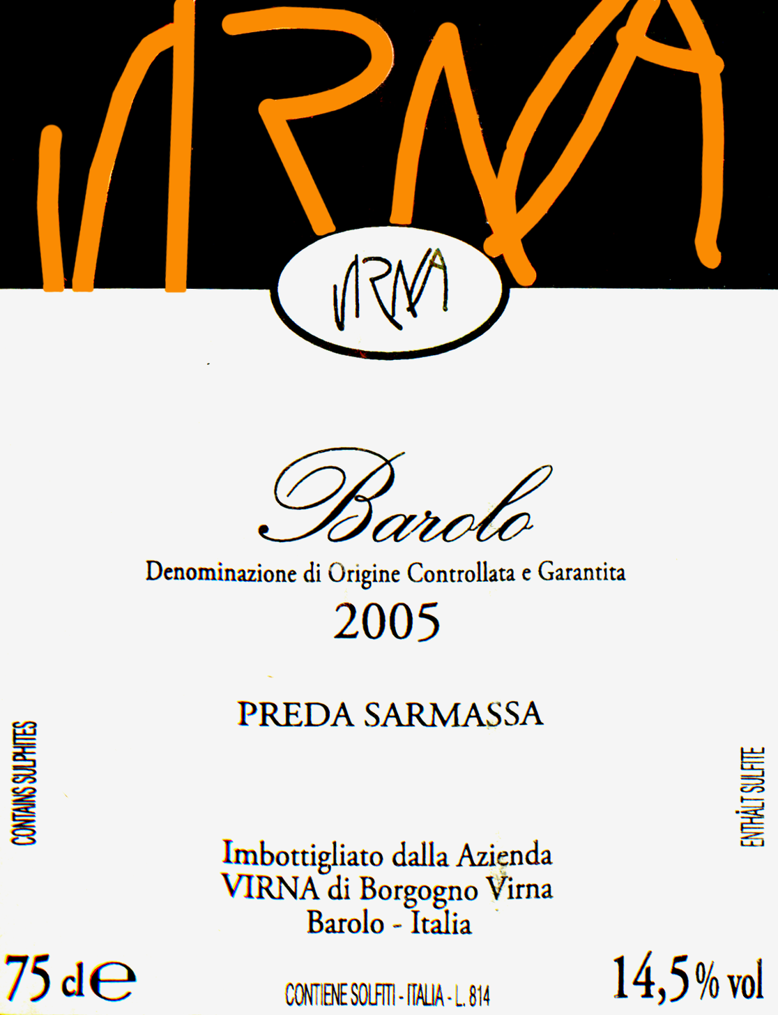 2005 Virna Barolo Preda Sarmassa | Wine Library