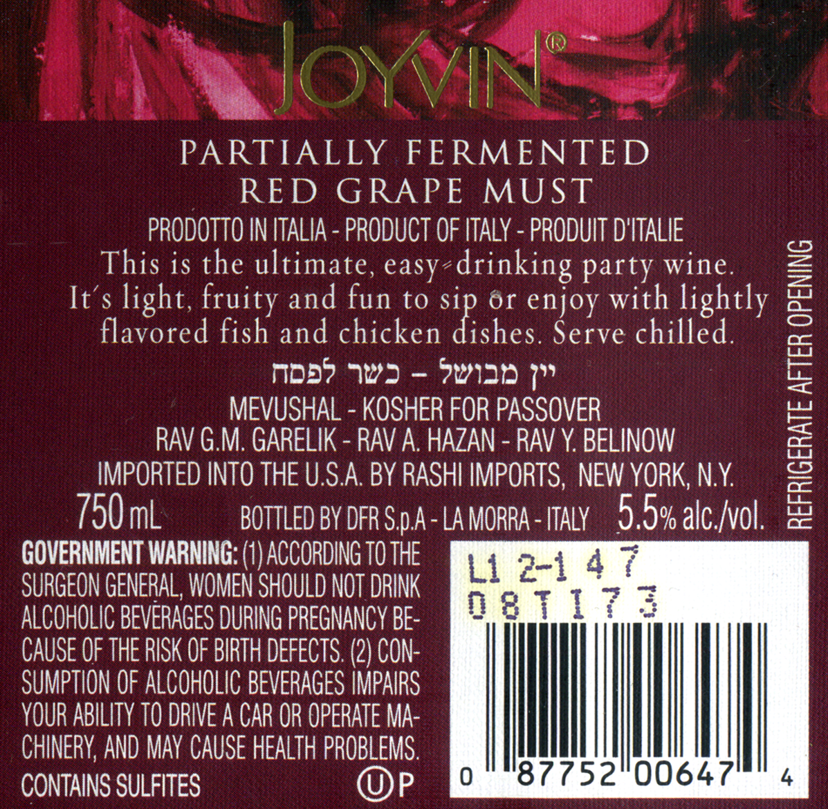 Rashi Joyvin Red | Wine Library