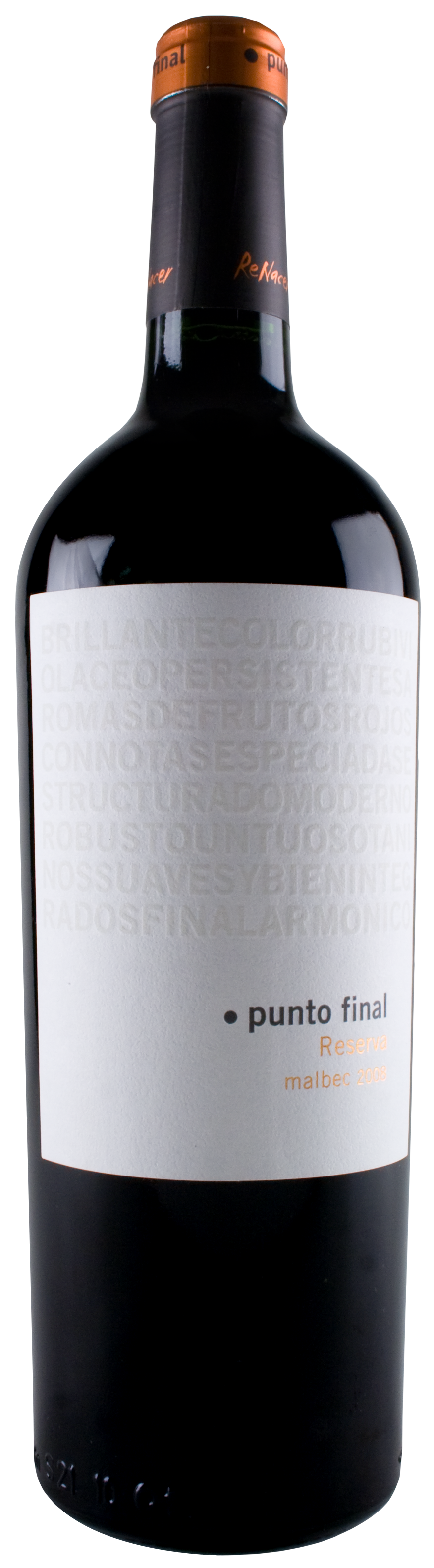 2008 Renacer Punto Final Malbec Reserve | Wine Library