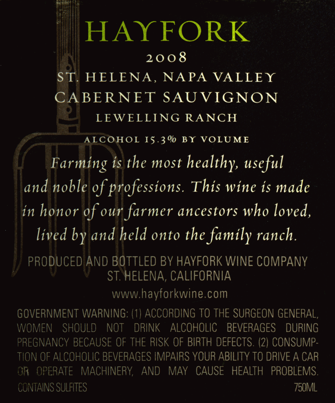 2008 Hayfork Cabernet Sauvignon | Wine Library