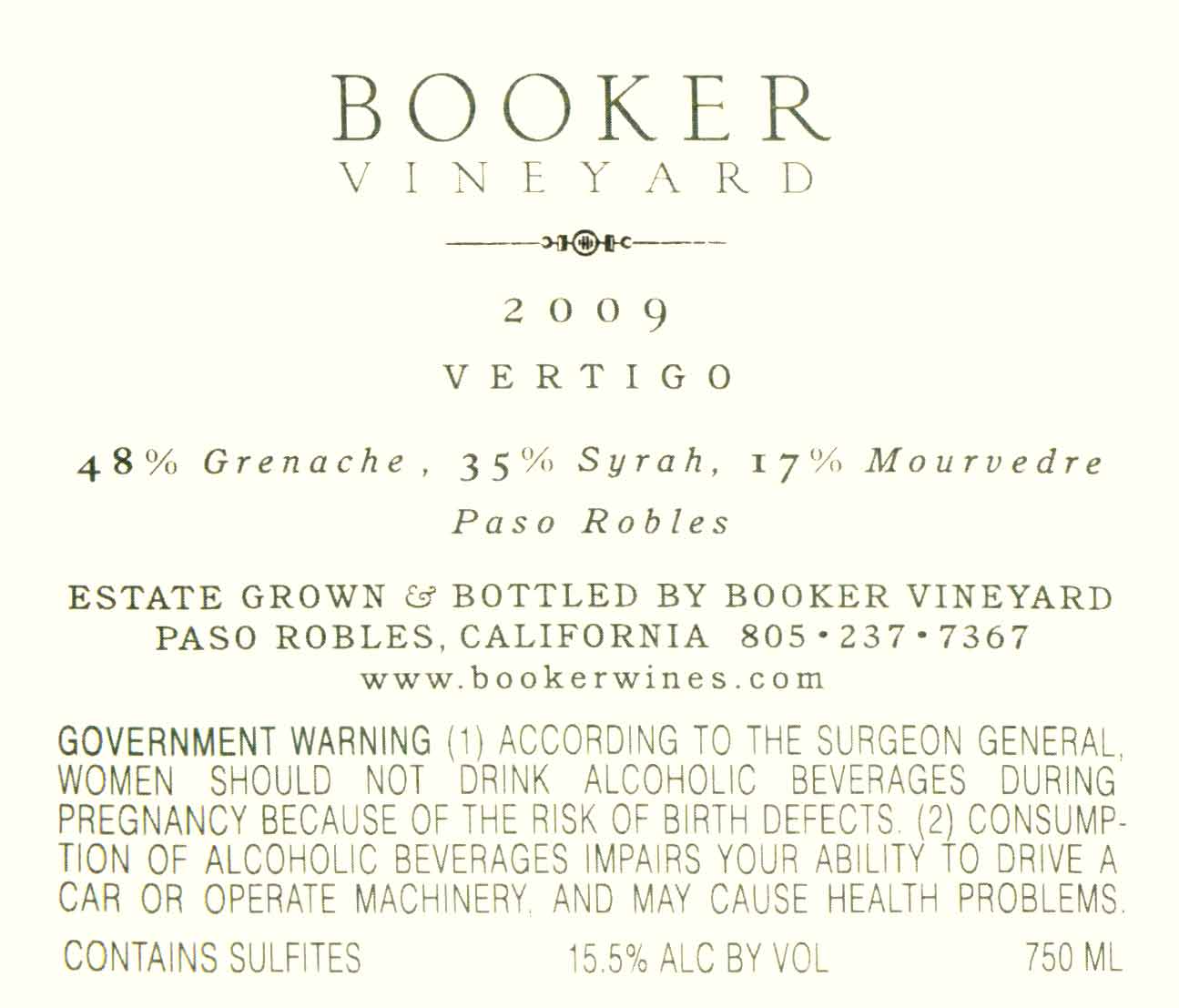 2009 Booker Vertigo Gsm | Wine Library