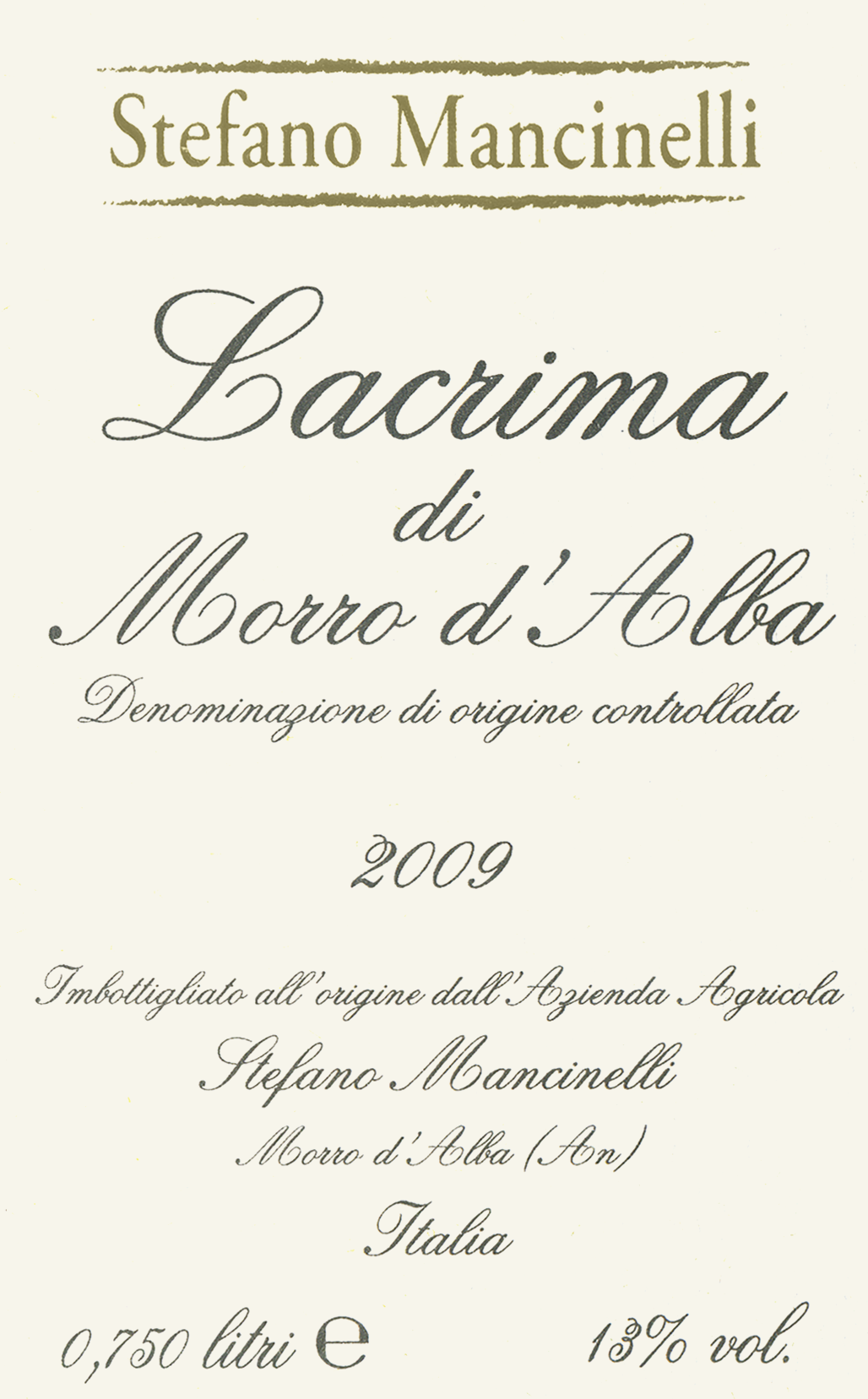 2009 Stefano Mancinelli Lacrima Di Morro D Alba Santa Maria | Wine Library