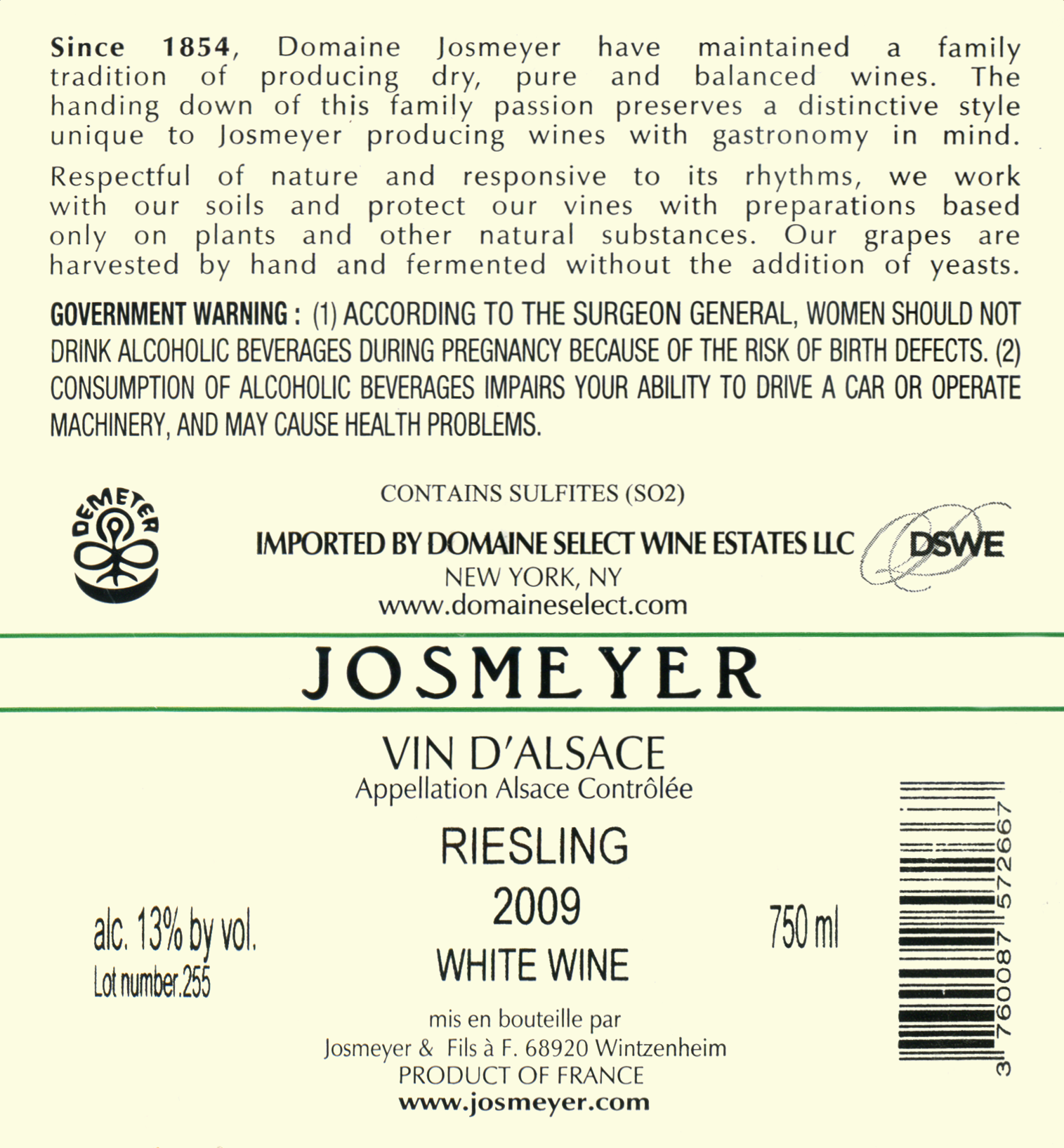 2009 Josmeyer Riesling Dragon | Wine Library