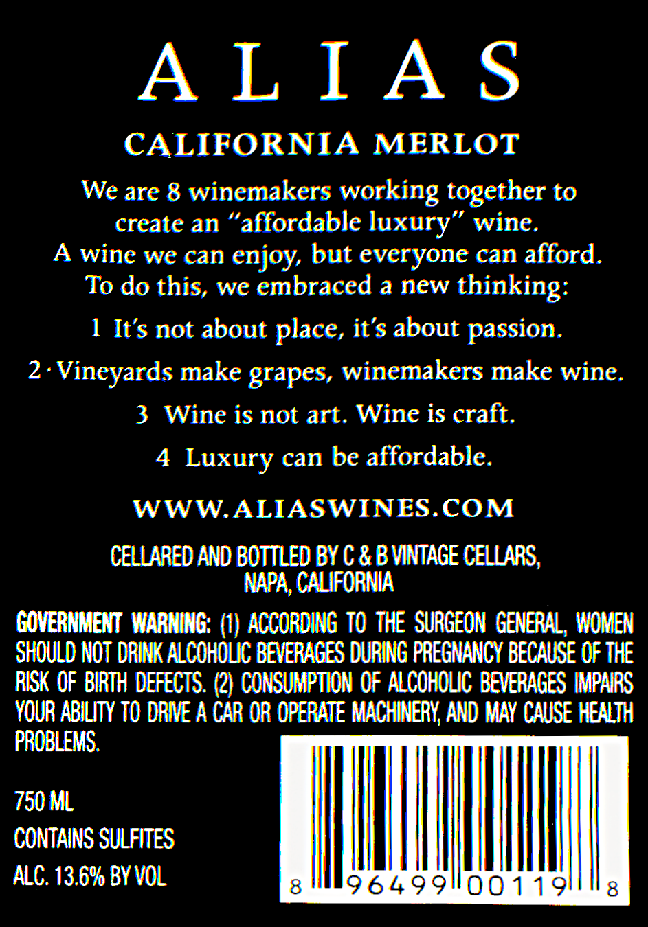 2008 Alias California Merlot | Wine Library