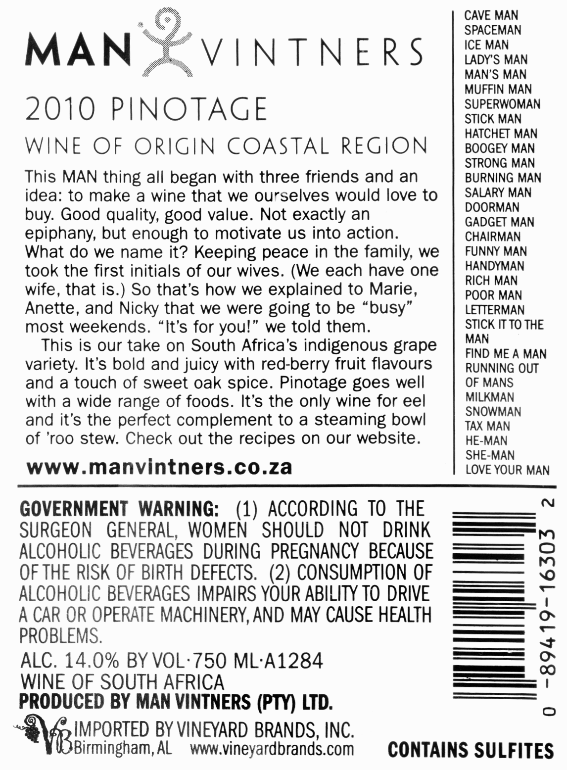 2010 Man Vintners Pinotage | Wine Library