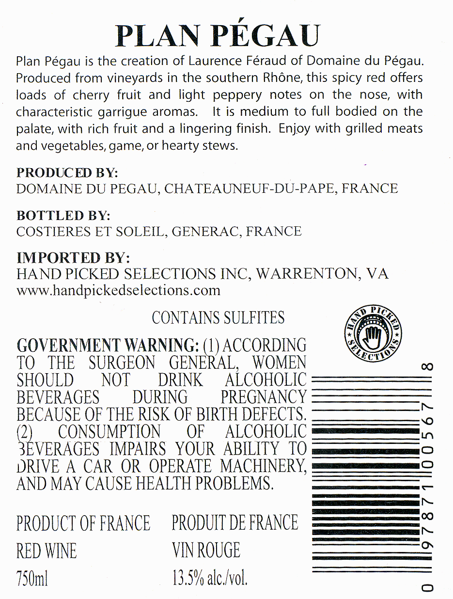 2009 Plan Pegau | Wine Library