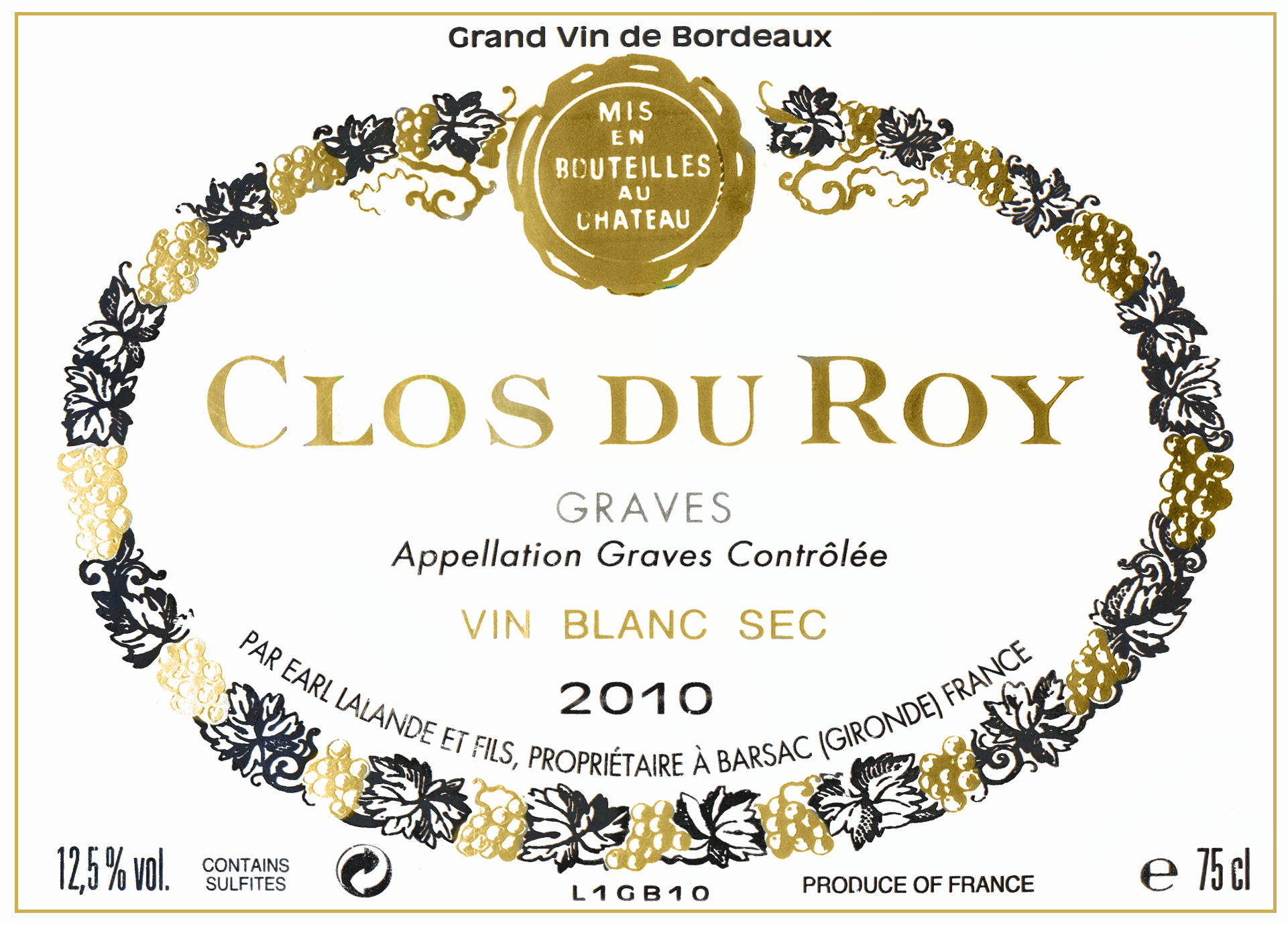 2010 Chateau Clos Du Roy Graves Blanc | Wine Library