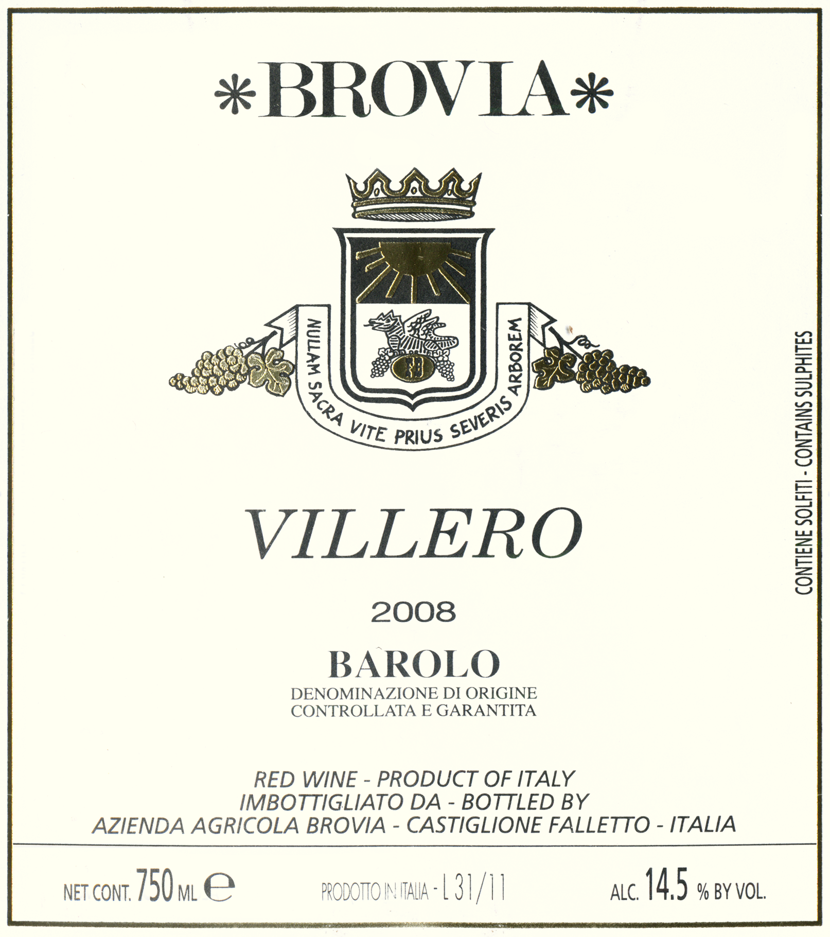 2008 Brovia Villero Barolo | Wine Library