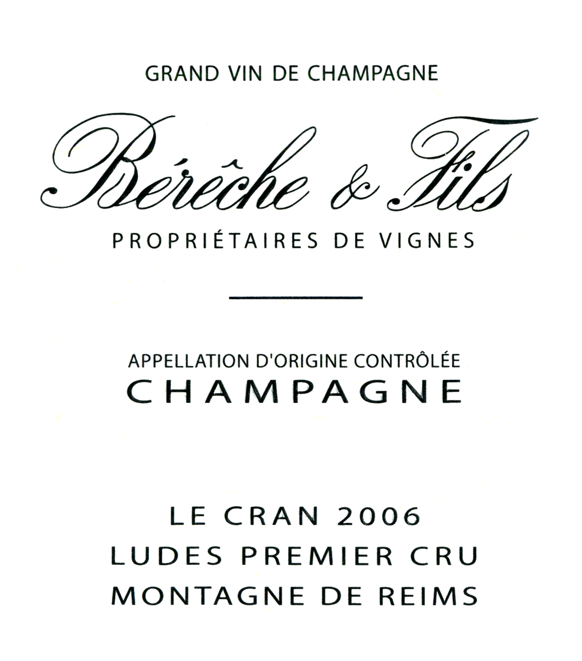 2006 Bereche Le Cran | Wine Library