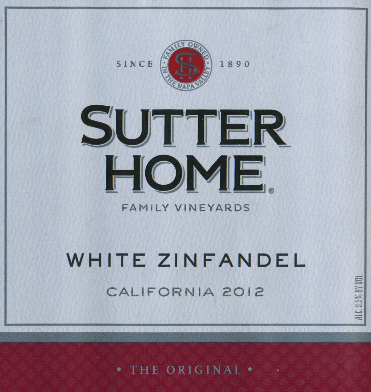 2012 Sutter Home White Zinfandel | Wine Library