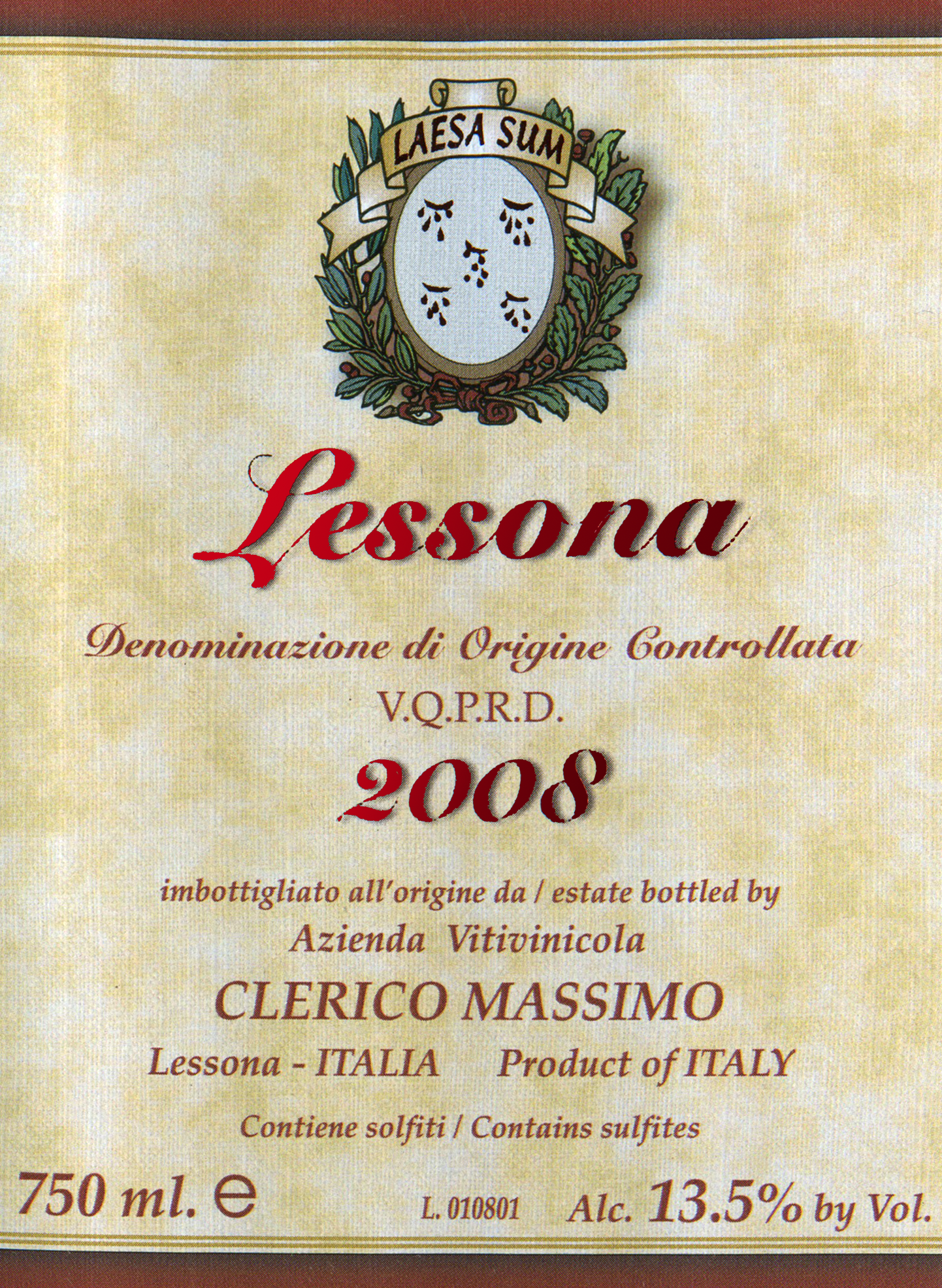 2008 Massimo Clerico Lessona | Wine Library