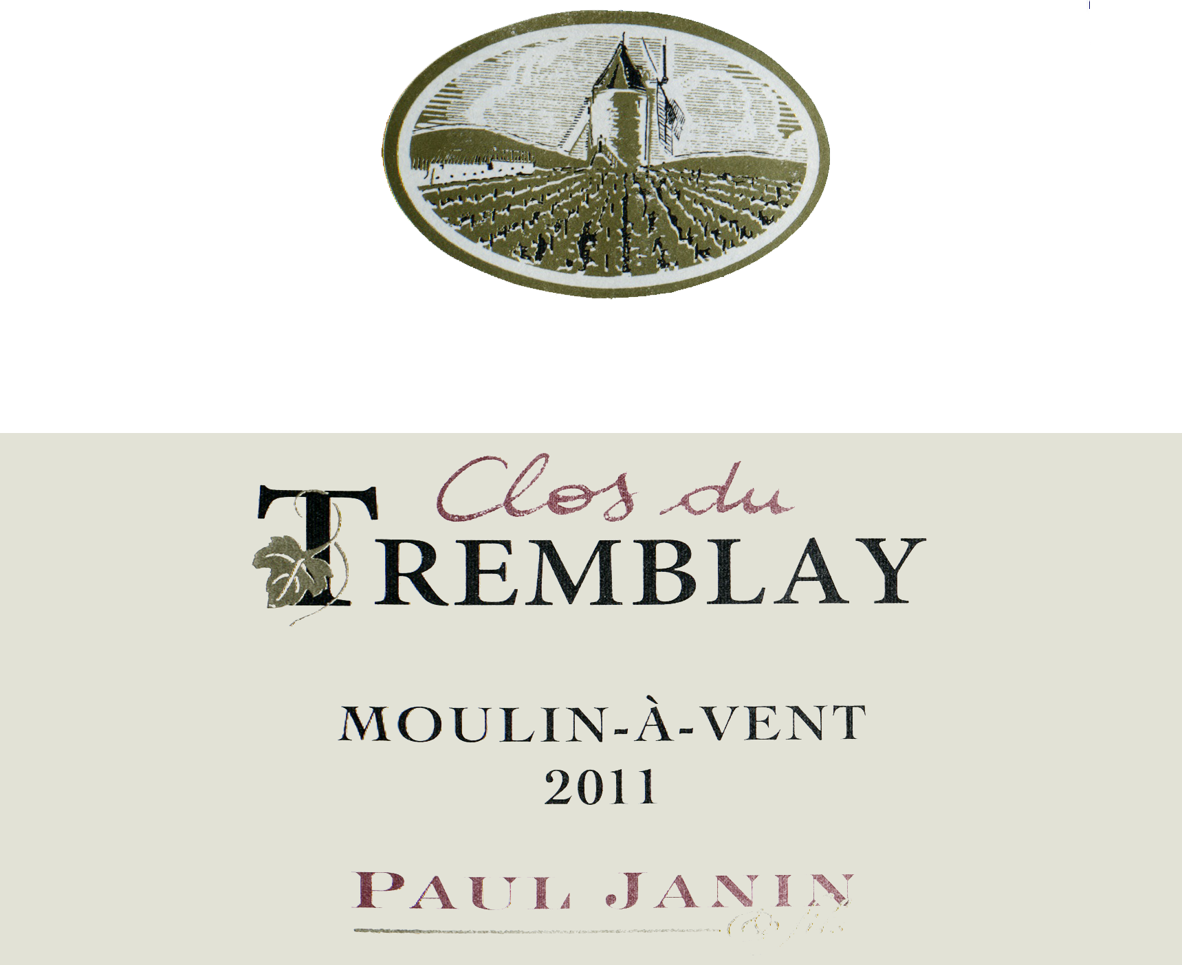 2011 Paul Janin Moulin A Vent Clos Du Tremblay | Wine Library