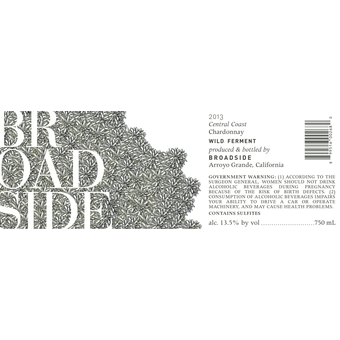 2014 Broadside Wild Ferment Chardonnay | Wine Library