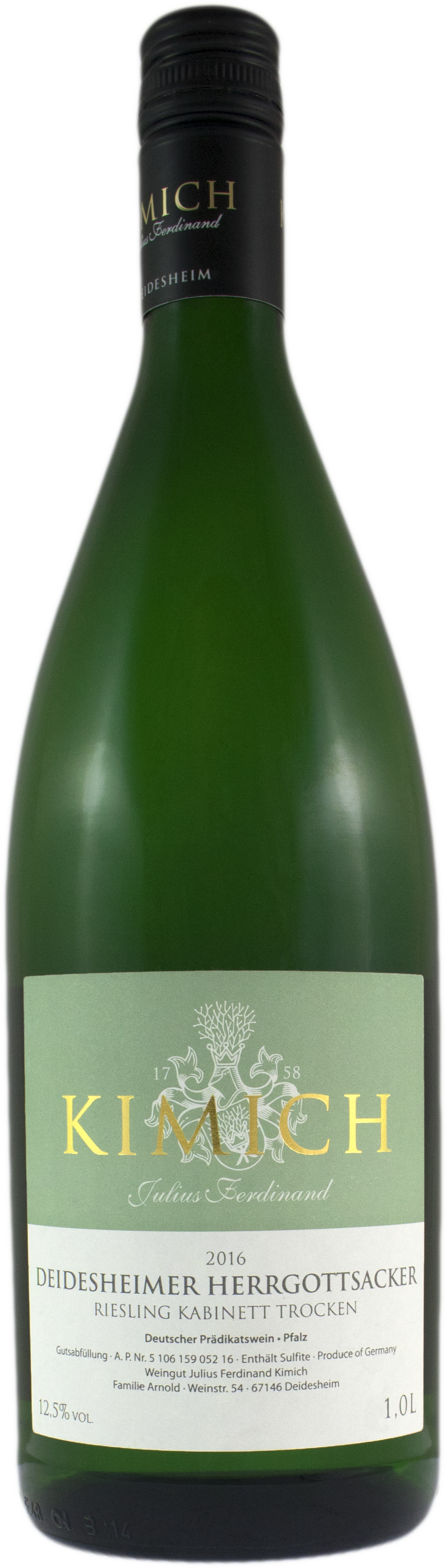 2016 Kimich Riesling Kabinett Trocken Deidesheimer Herrgottsacker ...