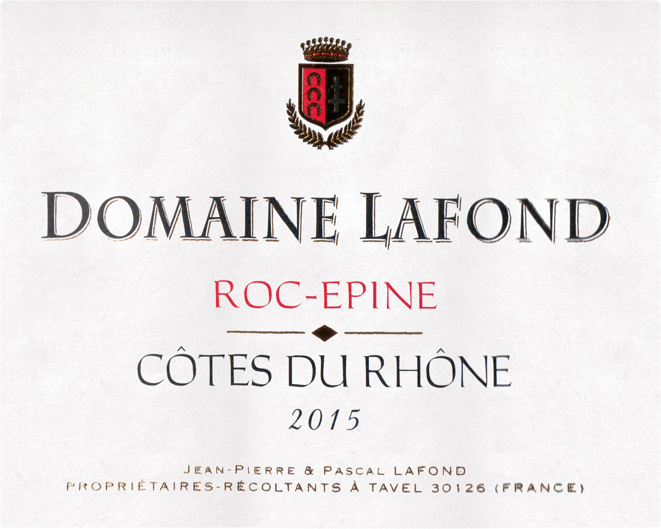 2015 Domaine Jp Lafond Cotes Du Rhone Rouge | Wine Library
